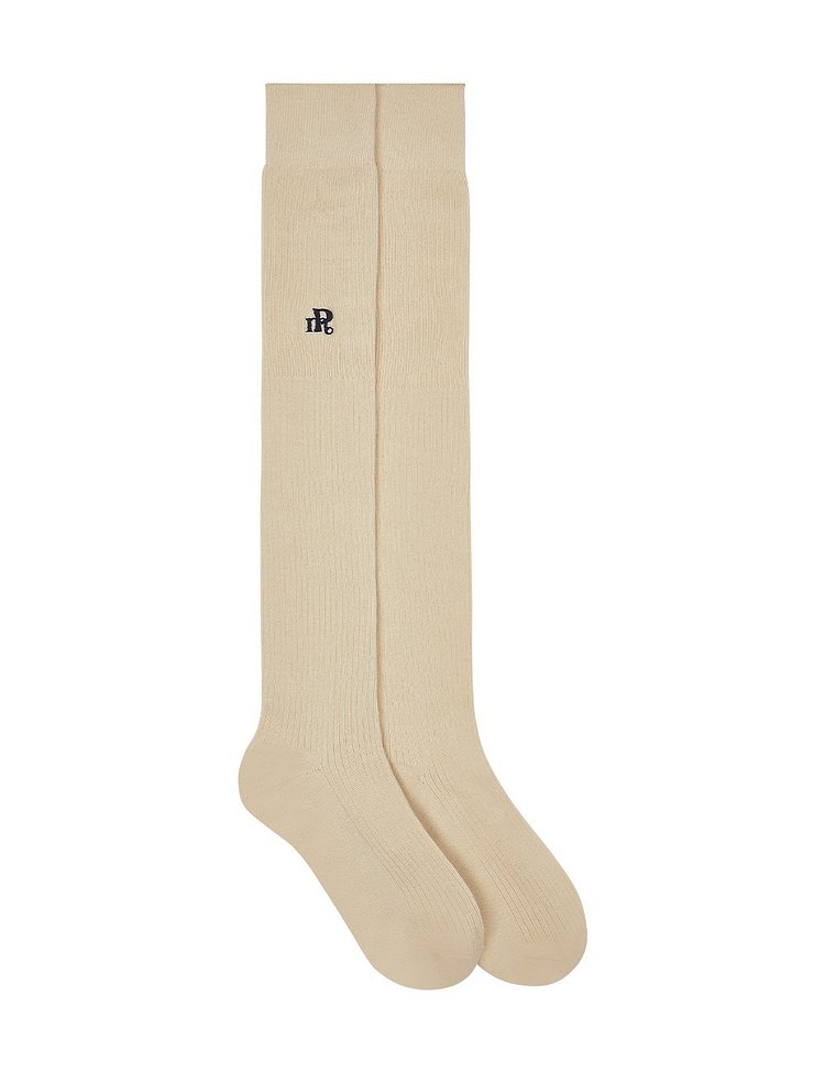 PORT MAYNE [일시중지](포트메인) MAYNE LOGO KNEE SOCKS - BEIGE | 신세계V