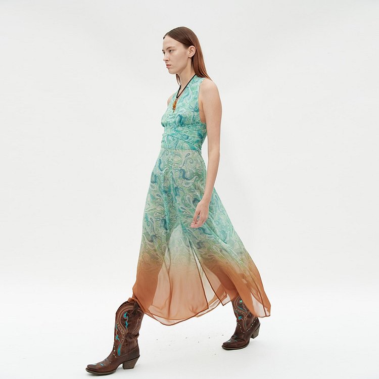 ANDERSSON BELL (종료)(앤더슨벨) (W) JADE GRADATION PAISLEY HALTER DRESS ...