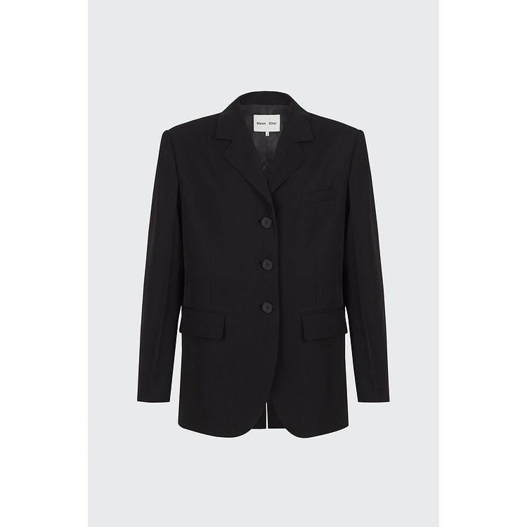MOON CHOI (종료)(문초이) Center back slit 2-way blazer _ Black | 신세계V