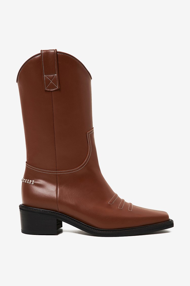 NEUTE(누트) 50mm Marfa Western Middle Boots (BROWN) | 신세계V