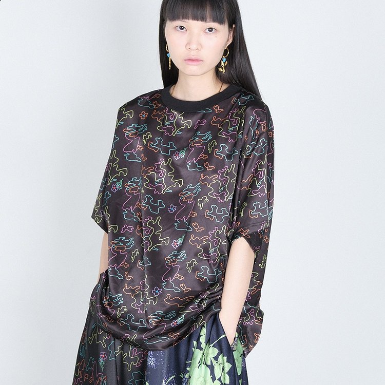 BABY CENTAUR (구)(베이비 센토르 (구)) [BC19SSTS20] CAMOUFLAGE SATIN SHORT ...