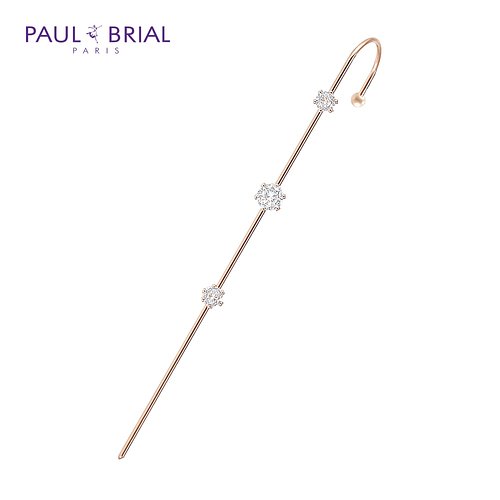 PAUL BRIAL(폴브리알) [PAUL BRIAL] 폴브리알 폴브리알 PYBE0203 (PG) 트리플 큐빅 후크 귀걸이 | 신세계V