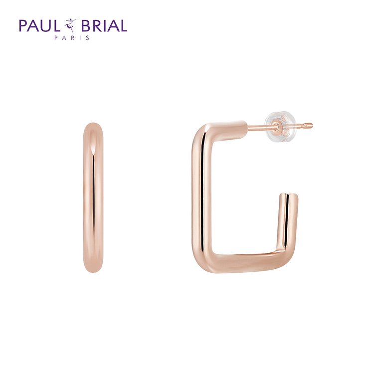 PAUL BRIAL(폴브리알) [PAUL BRIAL] 폴브리알 폴브리알 PYBE0178 (PG) 베이직 사각 귀걸이 | 신세계V