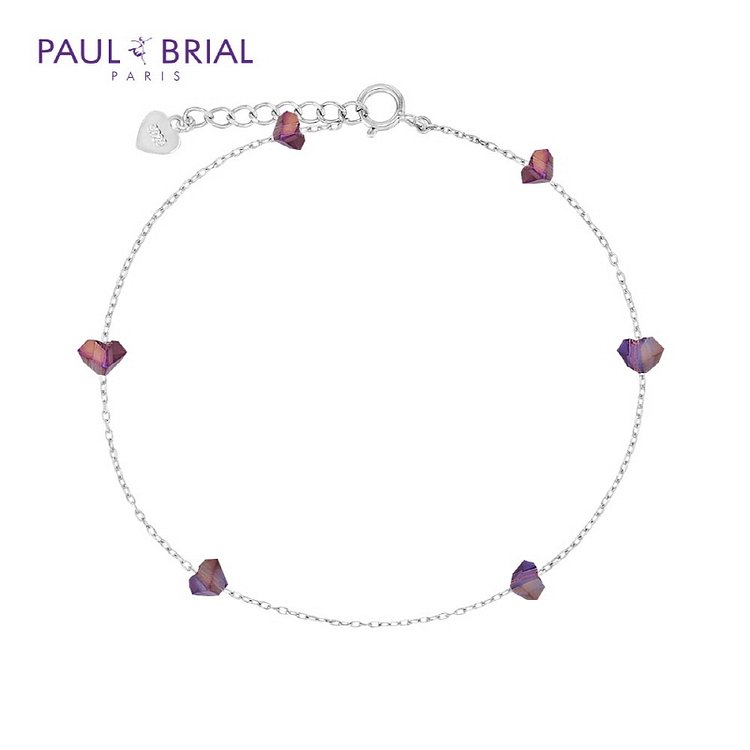 PAUL BRIAL(폴브리알) [PAUL BRIAL] 폴브리알 폴브리알 [SILVER] PYSB0115 (WG) 퍼플 스톤 팔찌 ...