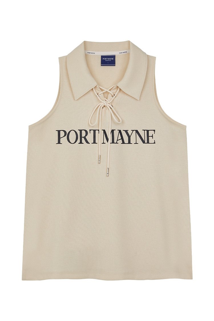 PORT MAYNE [일시중지](포트메인) STRAW COLLAR SLEEVELESS - BEIGE | 신세계V