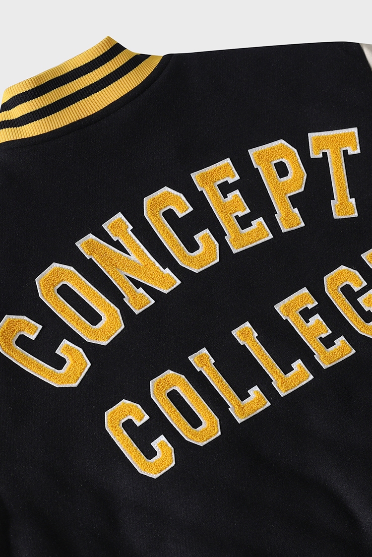CONCEPT COLLEGE(컨셉트컬리지) [CONCEPT COLLEGE]Big Patch Black Ivory Varsity ...