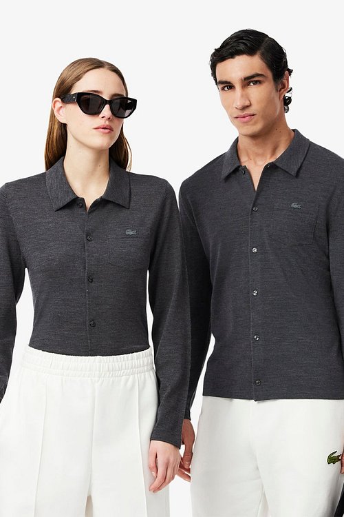 LACOSTE [종료](라코스테) [라코스테] 공용 썸머 메리노울 셔츠 가디건 AH1103-55G 050 | 신세계V