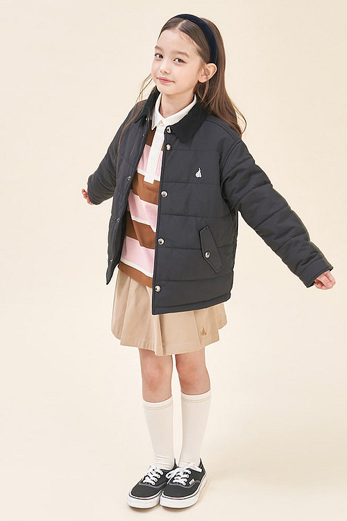 BEANPOLE KIDS(빈폴 키즈) [BEANPOLE KIDS] [시즌오프 30%] 칼라 재킷형 패딩 점퍼 블랙 ...