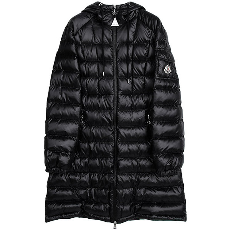 MONCLER(몽클레어) 몽클레어 블랙 아민토레 후드 구스 롱 다운 자켓 AMINTORE 1A00007 595ZZ 999 | 신세계V