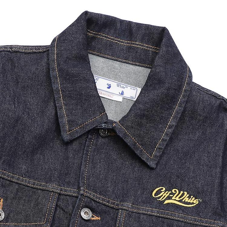 OFF WHITE (종료)(오프화이트) [오프화이트][남성]WAVE OFF DENIM UTILITY SHI RAW INDIGO ...