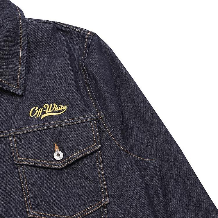 OFF WHITE (종료)(오프화이트) [오프화이트][남성]WAVE OFF DENIM UTILITY SHI RAW INDIGO ...