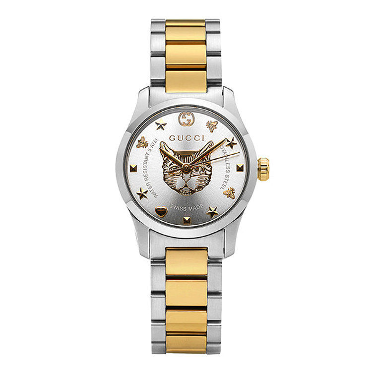 GUCCI(구찌) 구찌 YA126596 (530243 I8600 8486) G-타임리스 캣 워치 콤비 여성 메탈시계 | 신세계V