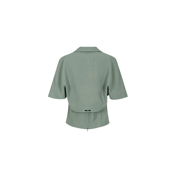 YCH(와이씨에이치) [임직원특가]★장원영 착용★ [PF22] BACK LAYERED COLLAR BLOUSE | 신세계V