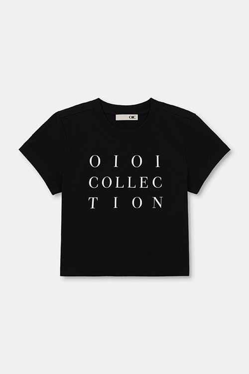 OIOI COLLECTION(오아이오아이 컬렉션) 데일리 로고 티셔츠 블랙 | 신세계V