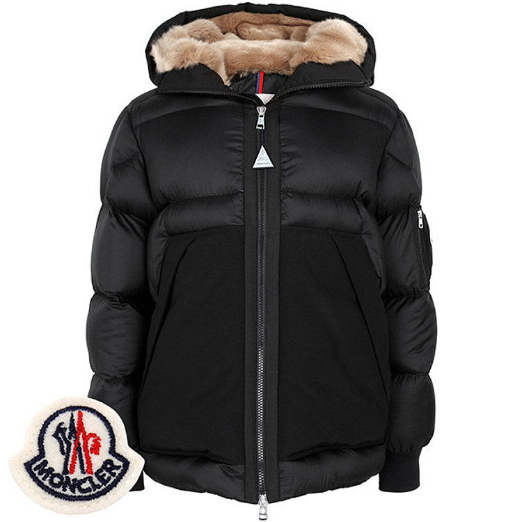 MONCLER(몽클레어) 몽클레어 블랙 크링클 후드 구스 다운 자켓 KJERAG 999 | 신세계V
