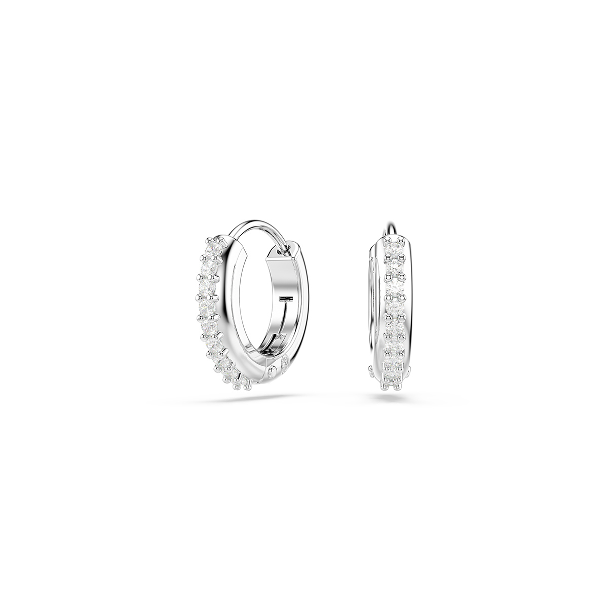 SWAROVSKI(스와로브스키) [스와로브스키/본사정품] Matrix 로듐 미니 후프 귀걸이 5690670 | 신세계V