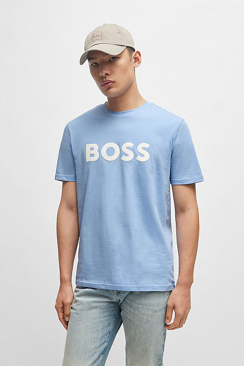BOSS(보스 (구)) [공식] [보스] 로고 반팔 티셔츠 레귤러핏 50481923_460 | 신세계V