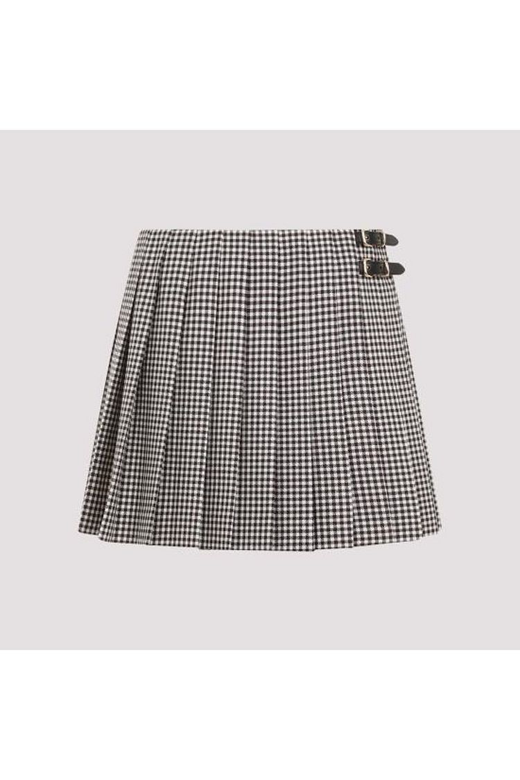 MIU MIU(미우미우) 24FW 미우미우 미디 스커트 MG2276SOOO 15Q5 F0VA5 BIANCO BORDEAUX | 신세계V