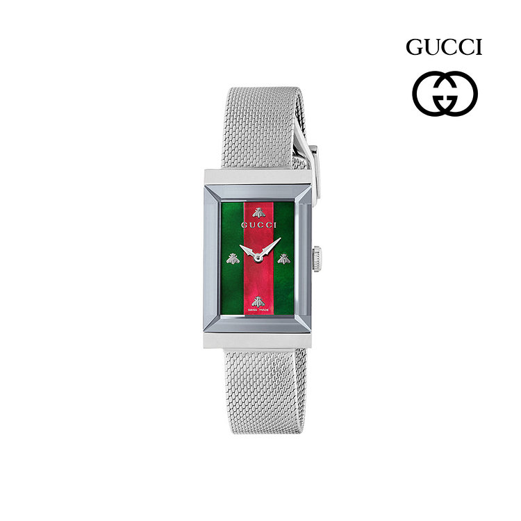 GUCCI(구찌) 구찌 G프레임 크루즈 시그니처 삼색 여성 메탈시계 YA147401 | 신세계V