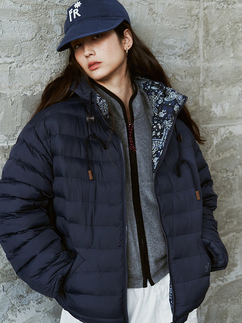 FRITUR(프리터) Paisley Lite Reversible Jacket Navy_F254JP05 | 신세계V